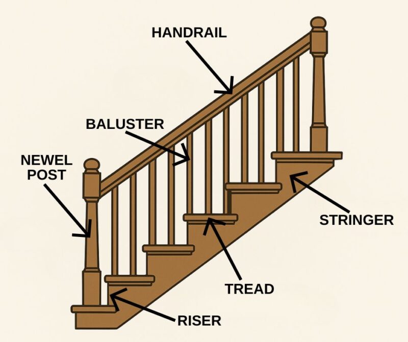 Anatomy of a Staircase: Understanding Common Staircase Components ...